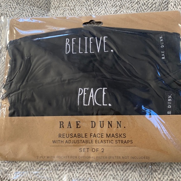 Rae Dunn | Accessories | Rae Dunn Masks Reusable In Black Nwt ...